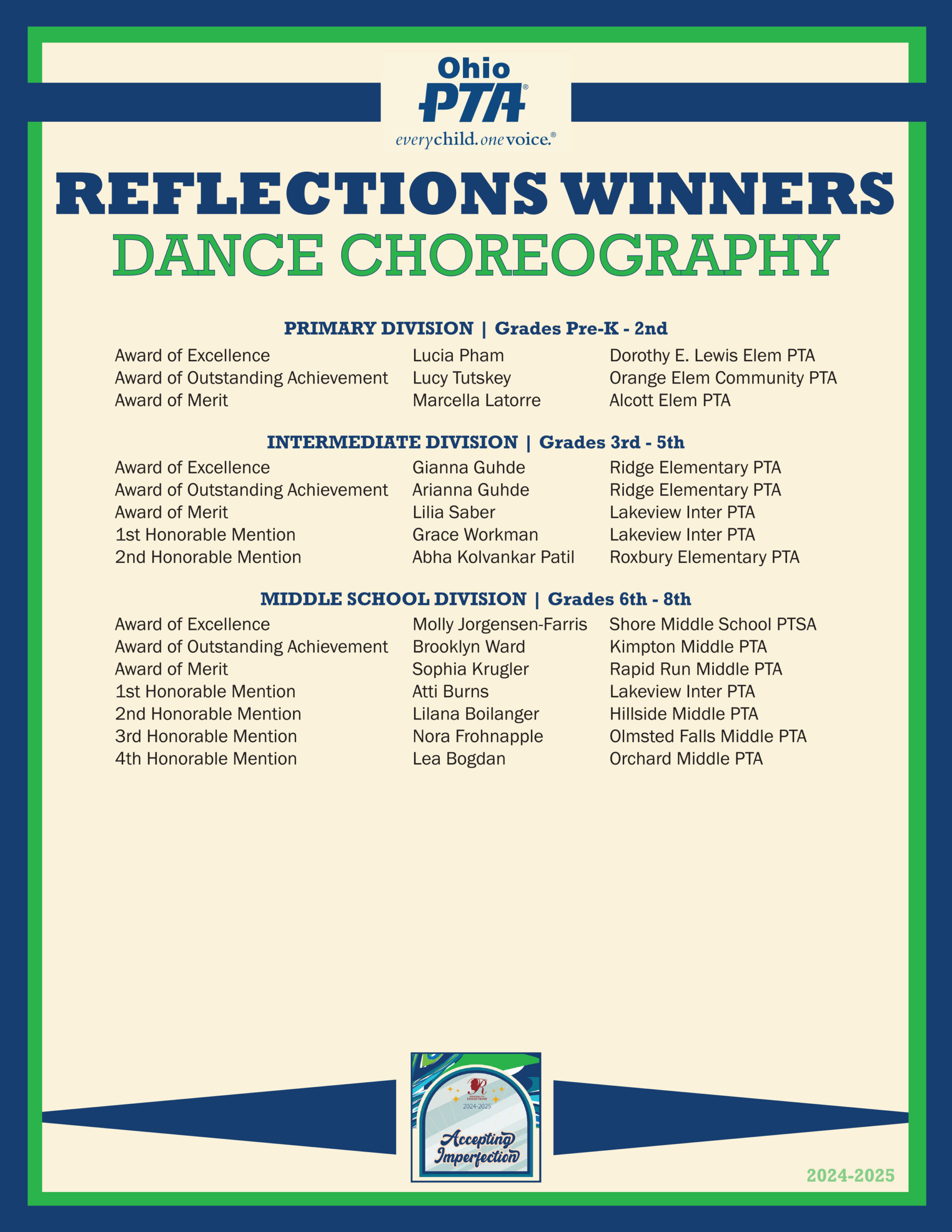 Ohio PTA_Reflections Winners_2025 (Dance Choreography) – Ohio PTA